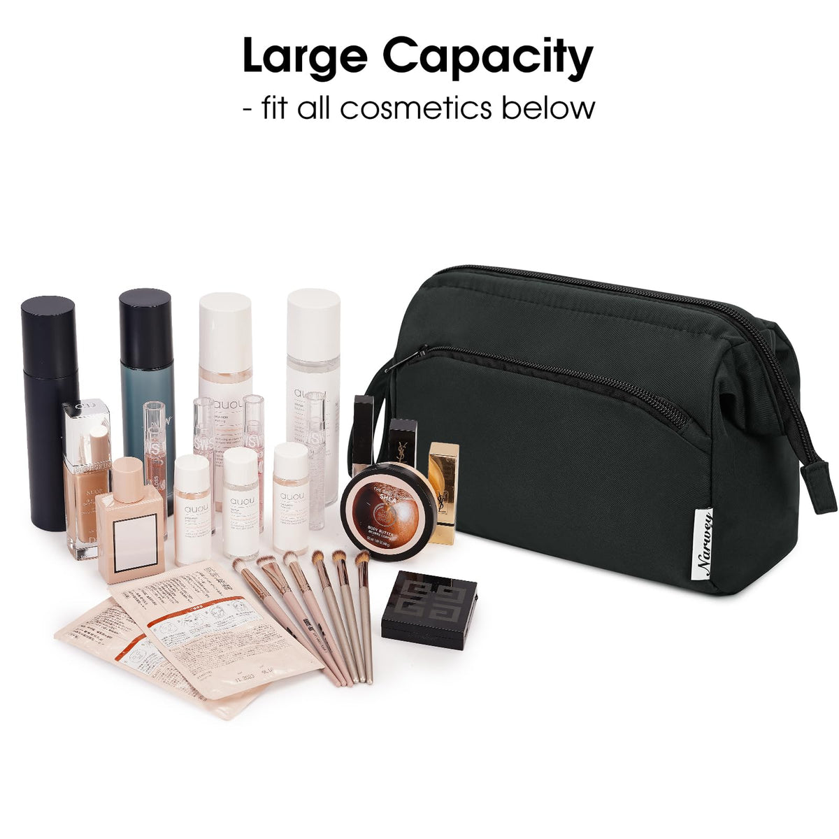 Wide-open Toiletry Make up Bag – narwey