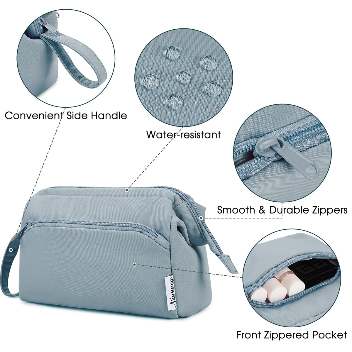 Wide-open Toiletry Make up Bag – narwey